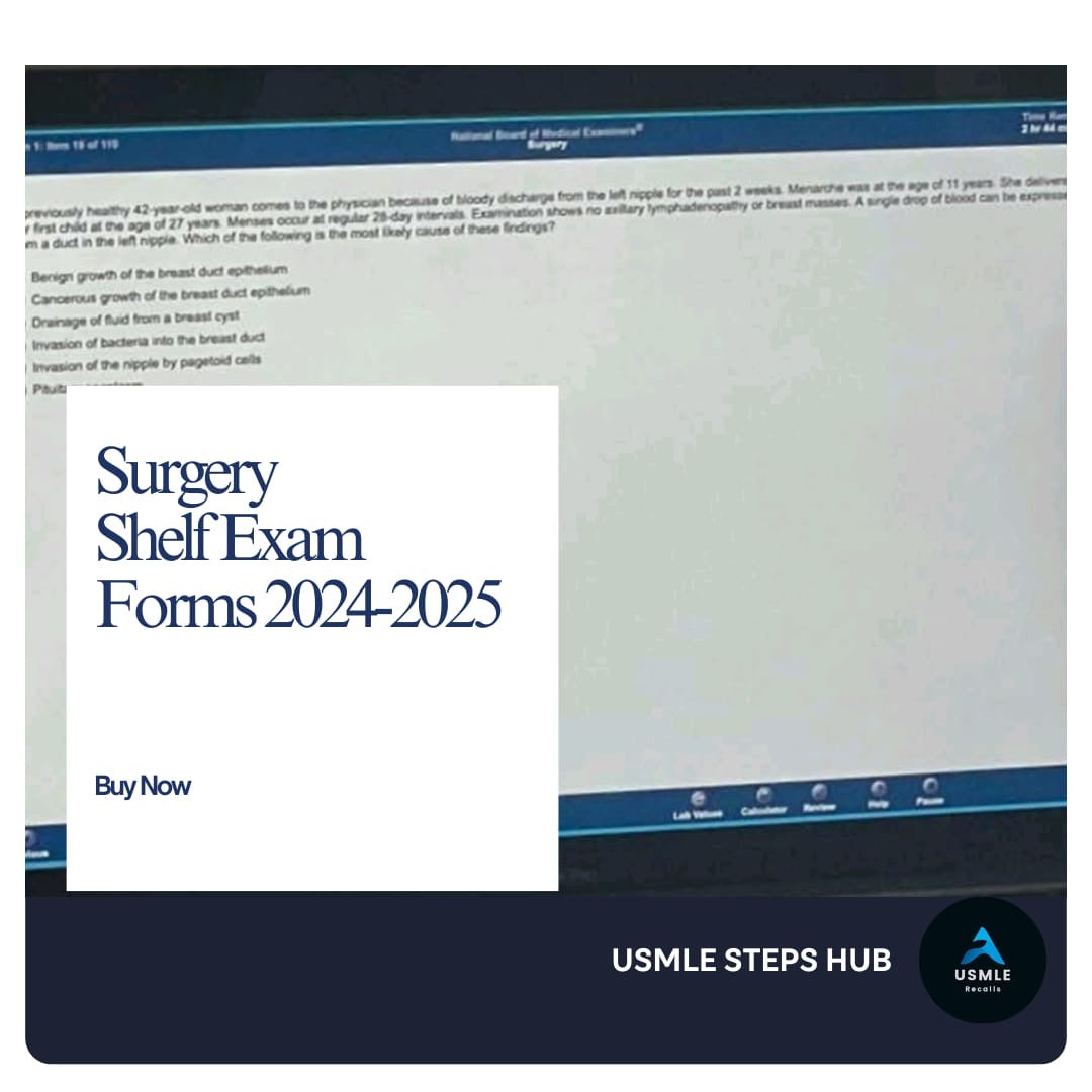 Ace Your Surgery Shelf Exam with USMLE Steps Hub's 2024-2025 Recalls P ...